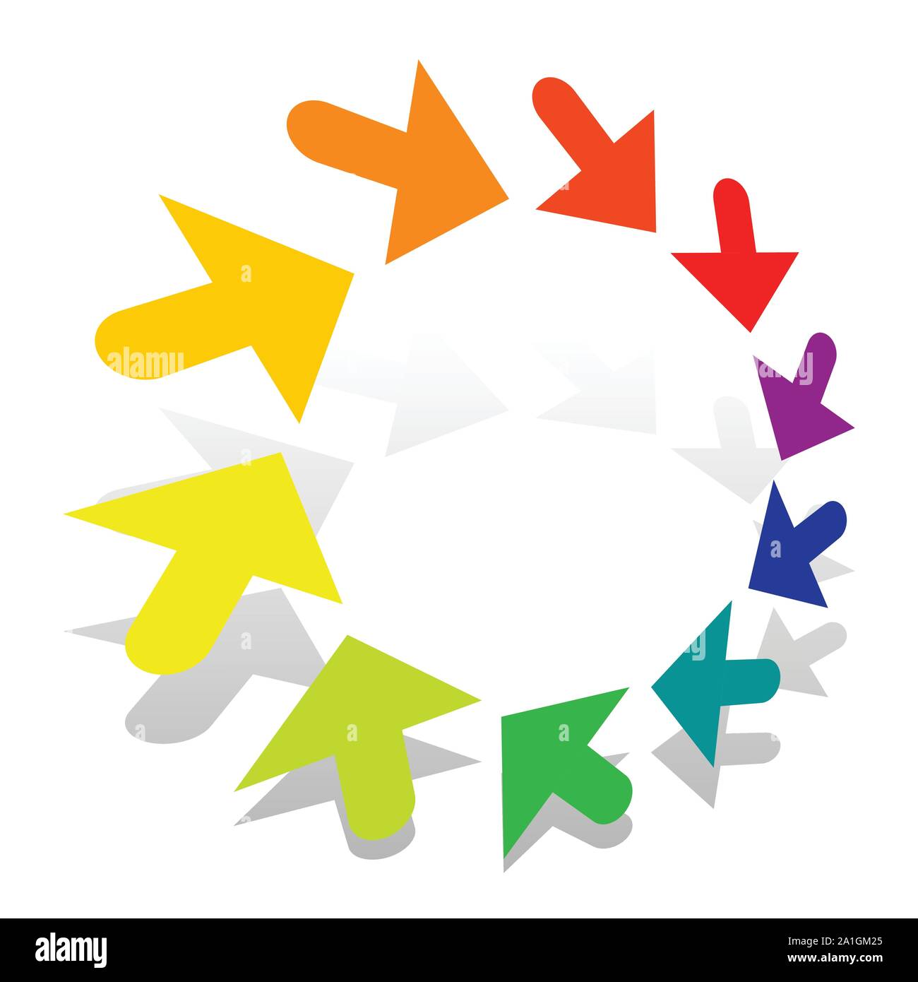 Circular, radial arrow for centrifuge, twist, cycle themes. Ripple ...