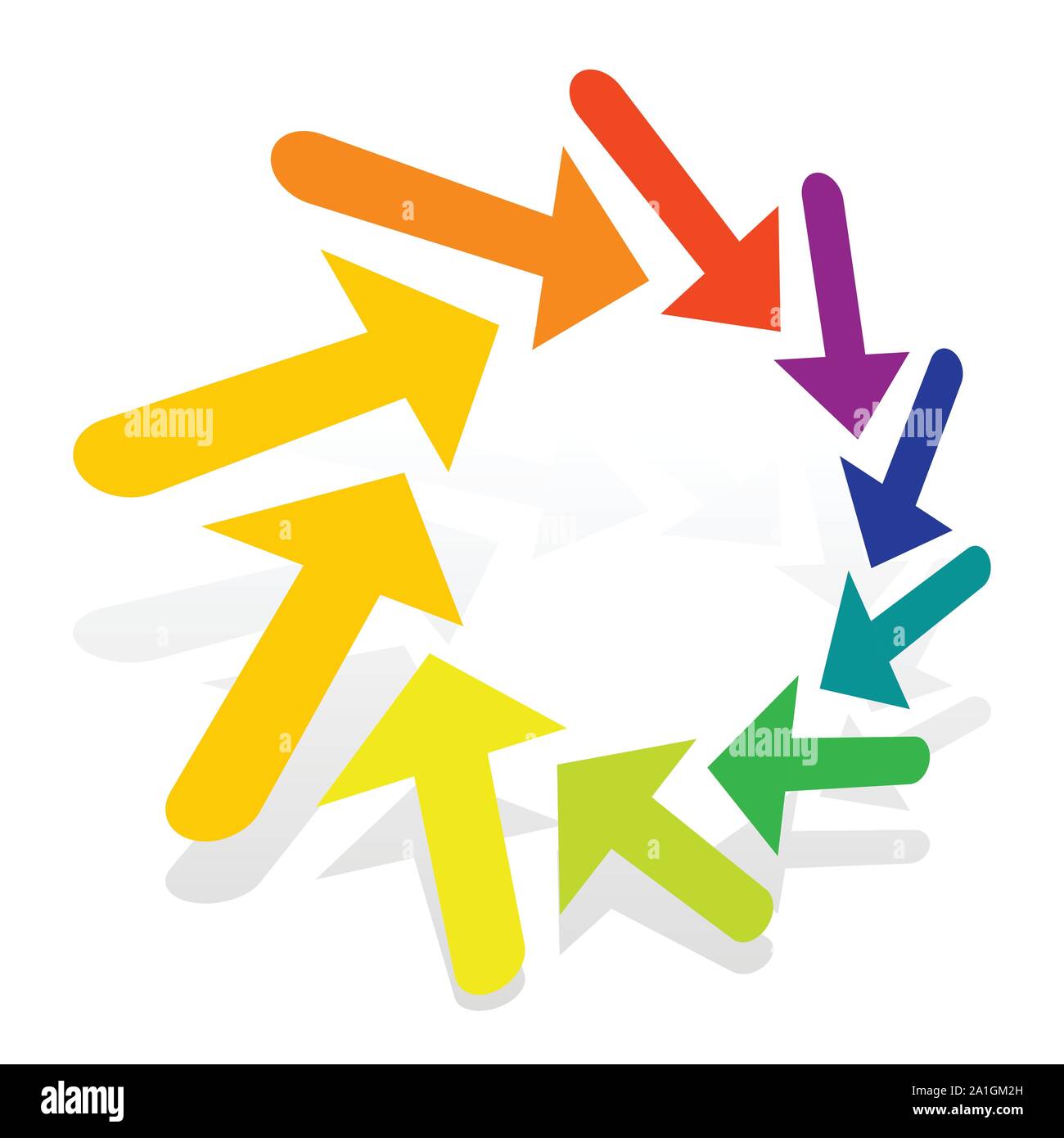 Circular, radial arrow for centrifuge, twist, cycle themes. Ripple ...