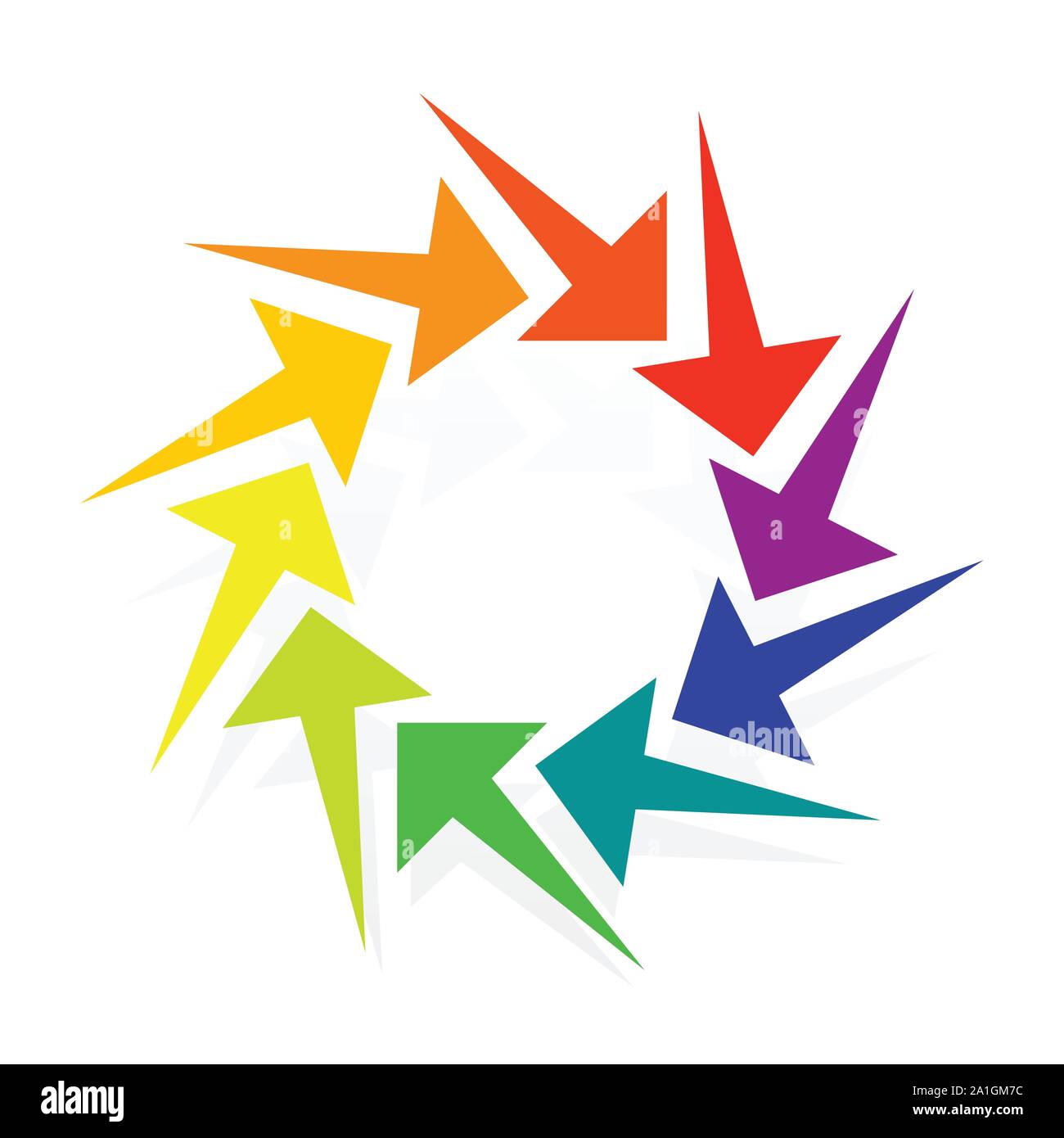 Circular, radial arrow for centrifuge, twist, cycle themes. Ripple ...