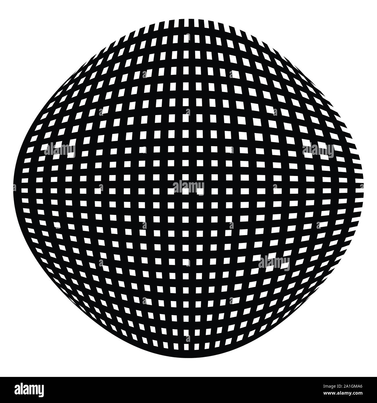 Spherical, globe distort effect. Curved bulge, protrude warp. Convex ...