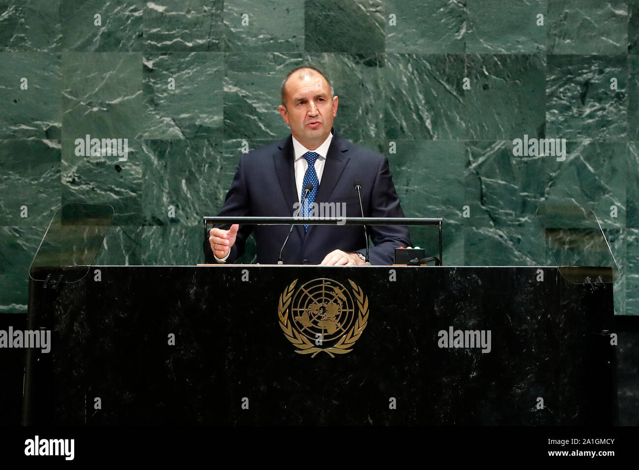 United Nations. 26th Sep, 2019. Bulgarian President Rumen Radev ...