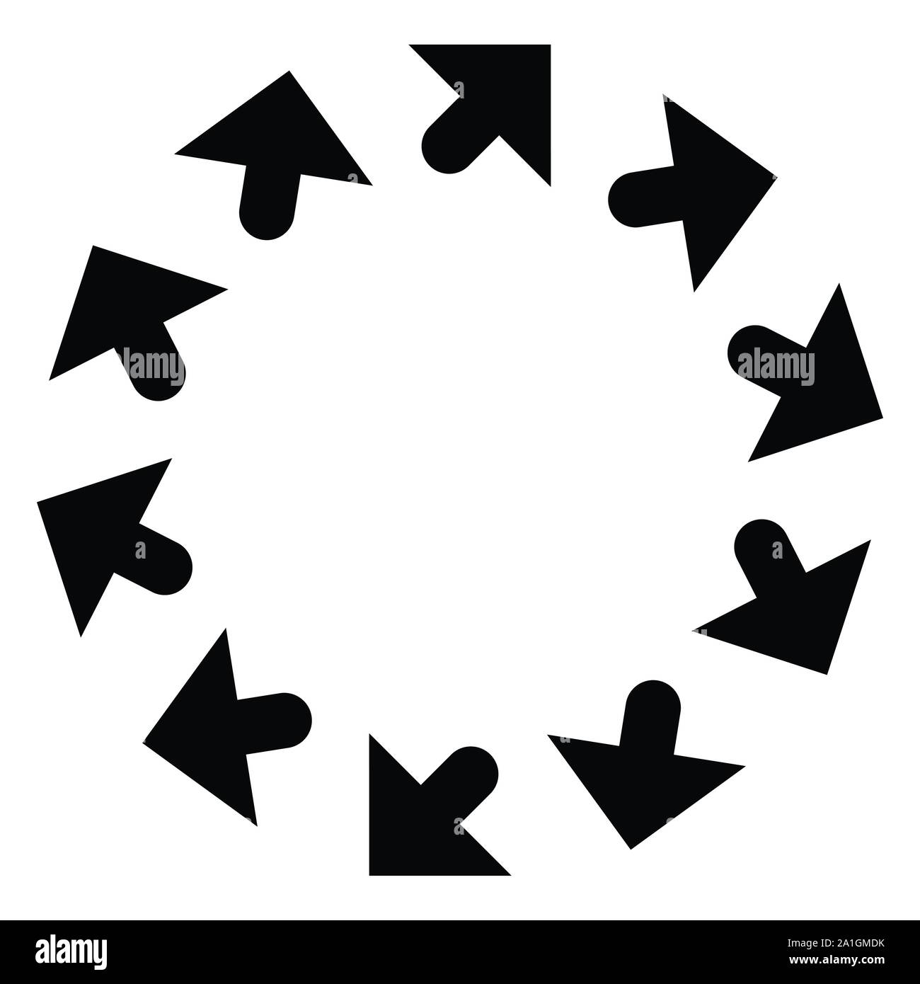 Circular arrows for cycle, repeat themes. Progress, process, procedure ...