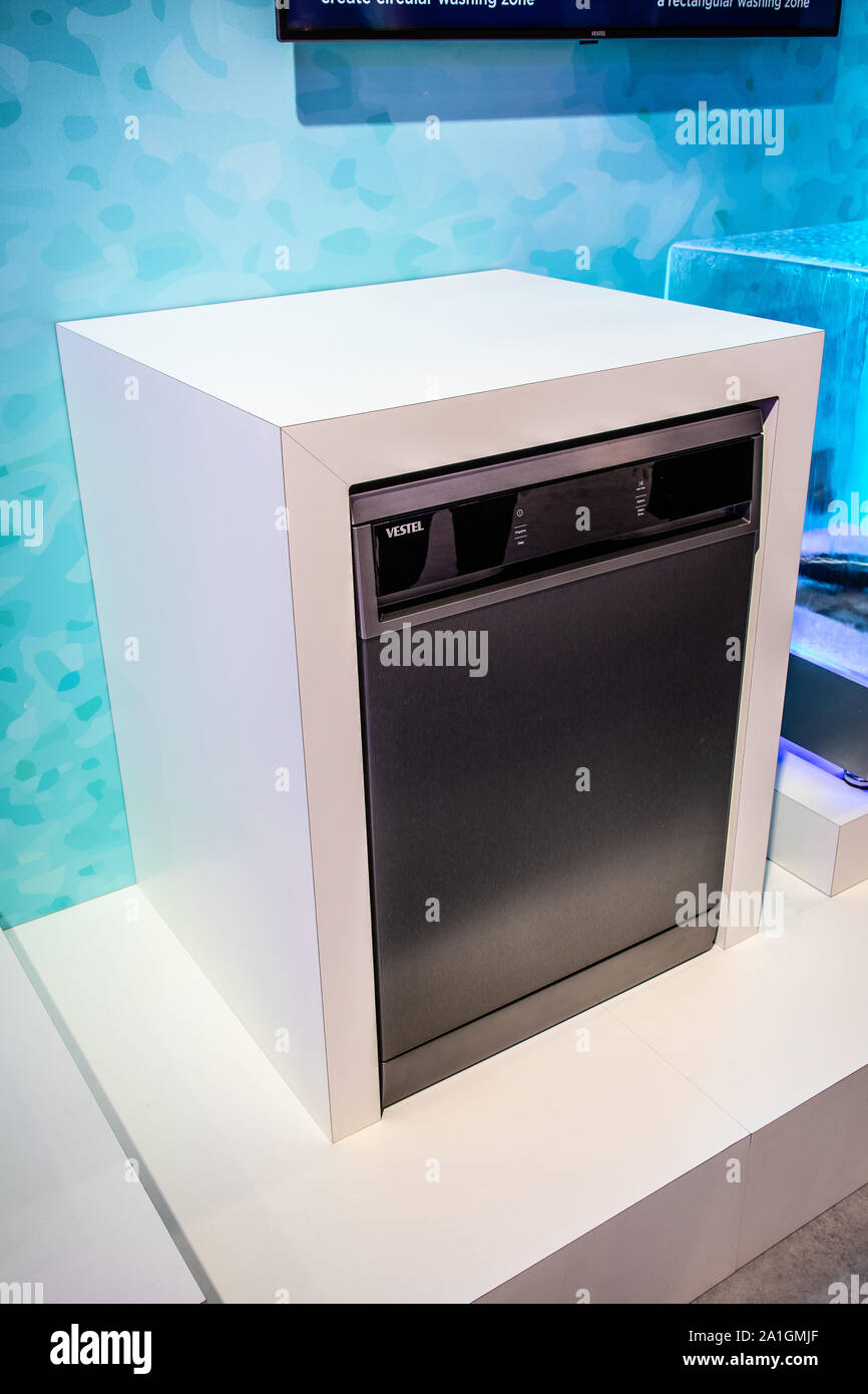 Berlin, Germany, Sep 2019, new Vestel dishwasher on display, at Vestel ...