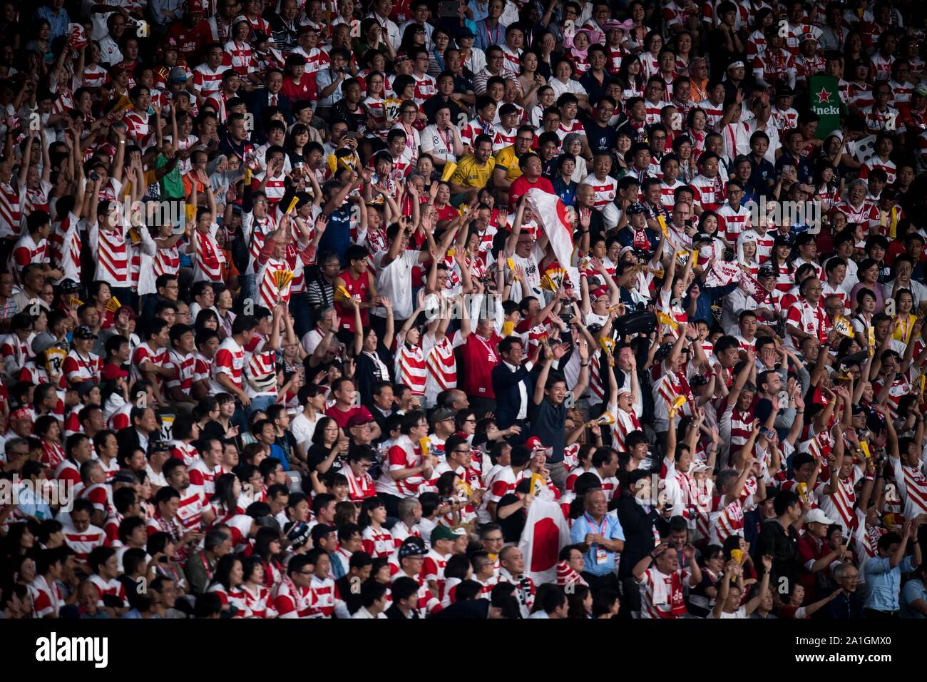 Tokyo, Japan. 20th Sep, 2019. Japan fans (JPN) Rugby : 2019 Rugby World ...