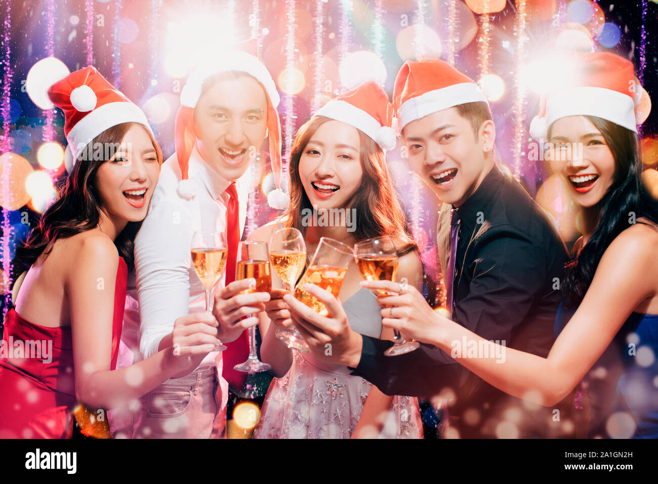 Girl new year party smiling hi-res stock photography and images - Alamy