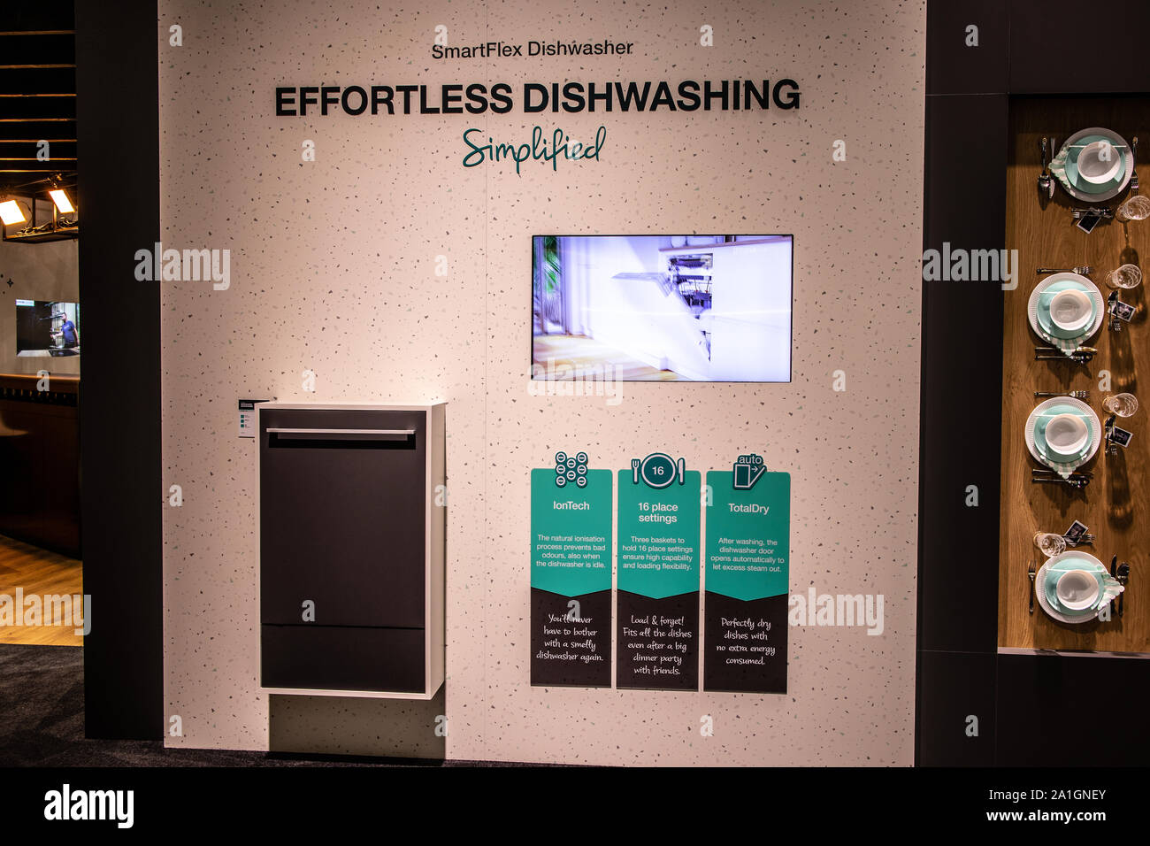 Berlin, Germany, Sep 2019, new GORENJE dishwasher on display, at ...