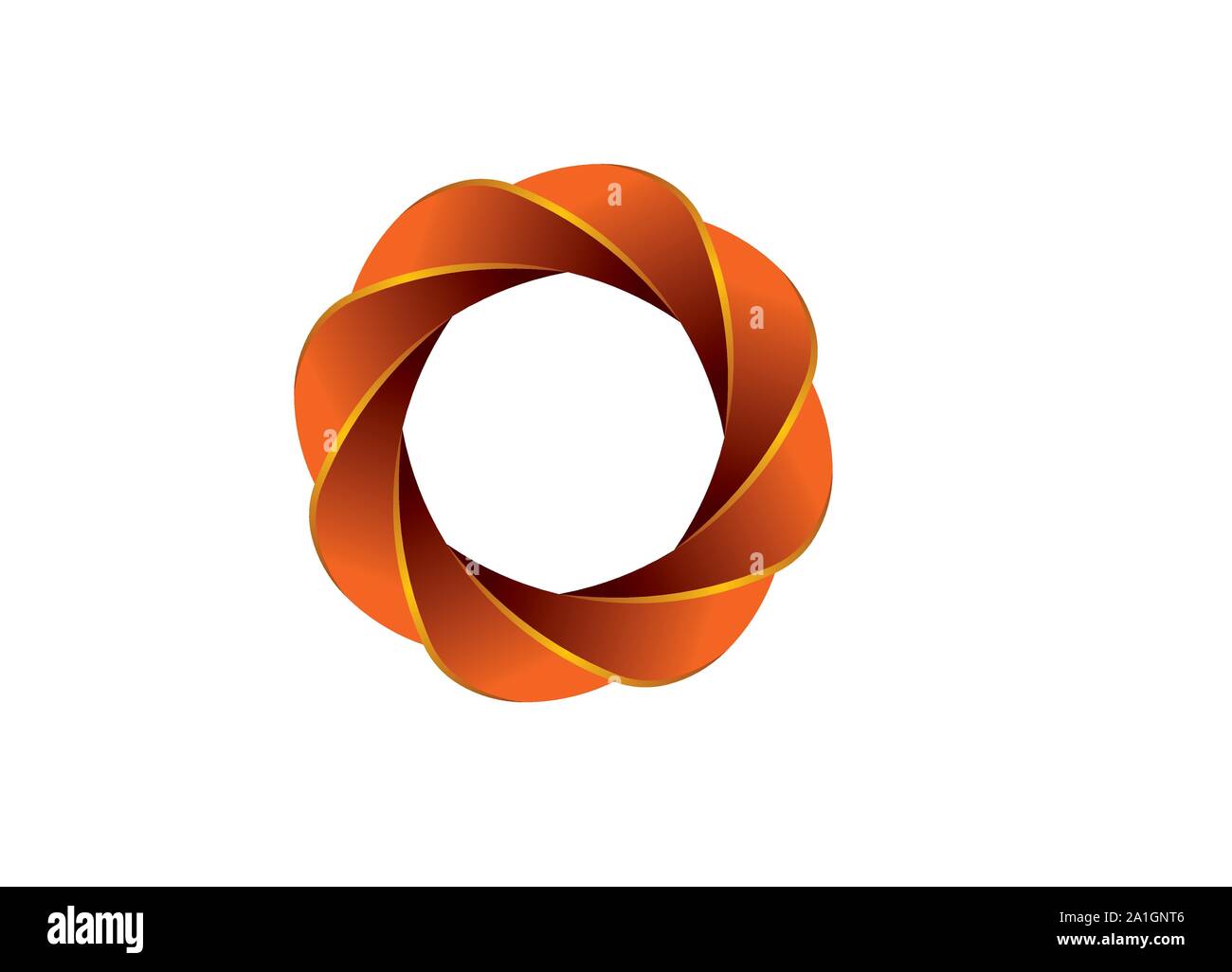 Vector abstract circle swirl logo design elements. Origami paper style ...