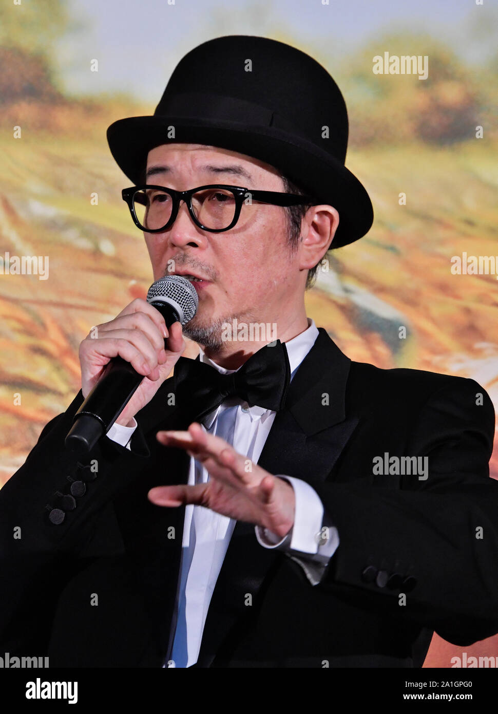 Japanese actor Lily Franky attends the stage greeting for "At eternity ...