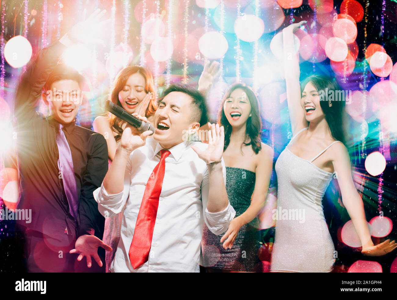 Happy singer hi-res stock photography and images - Alamy