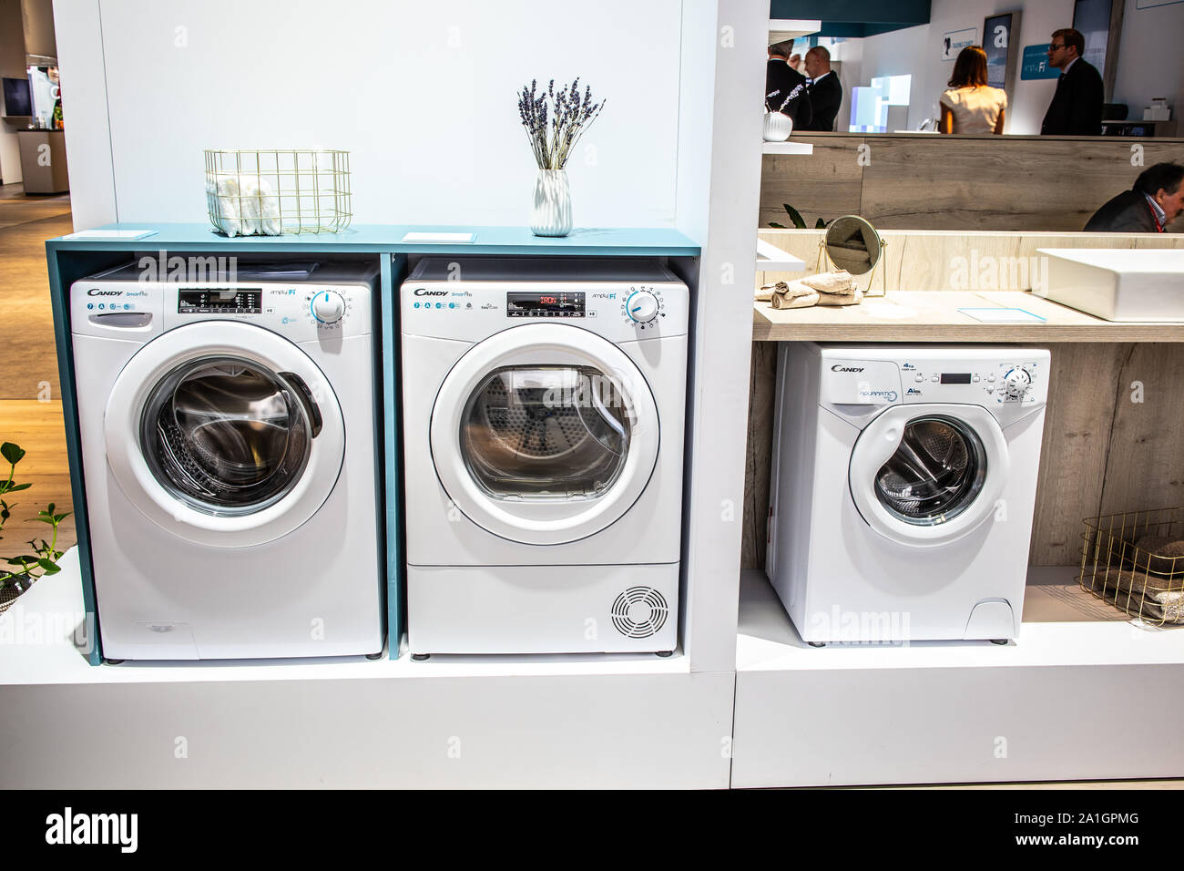 Berlin, Germany, Sep 2019, free-standing Candy Washing Machine on ...