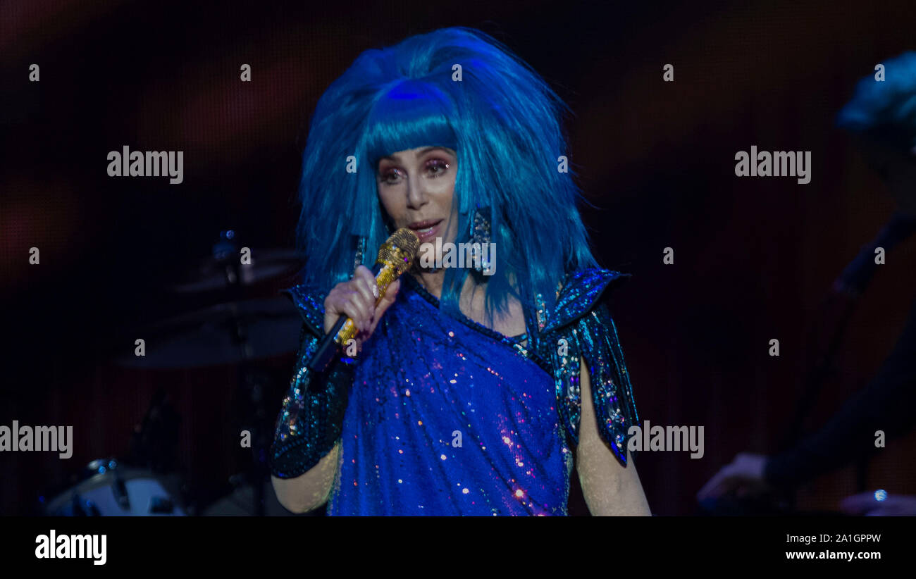 Berlin, Germany. 26th Sep, 2019. Cher sings at the beginning of her ...