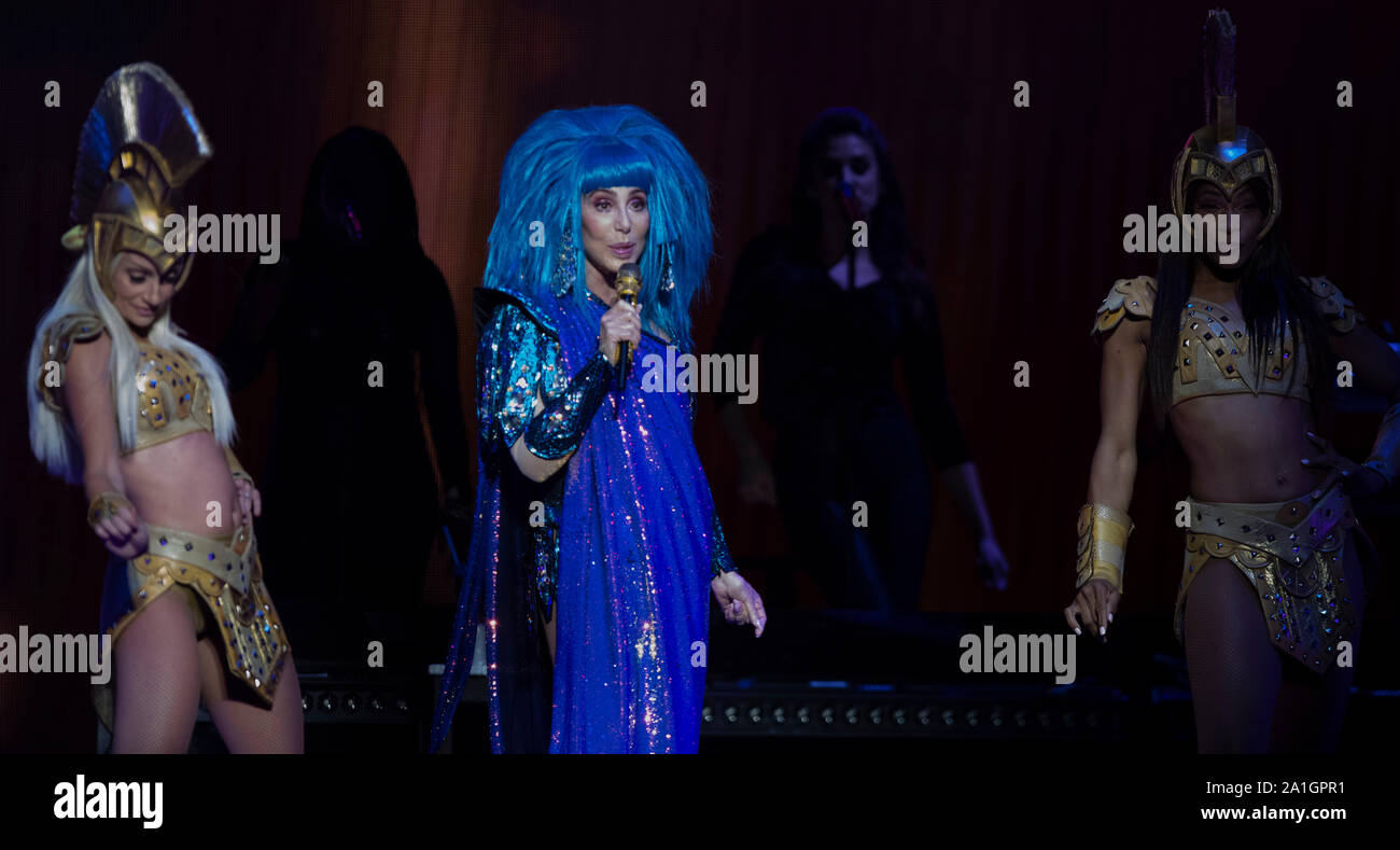 Berlin, Germany. 26th Sep, 2019. Cher sings at the beginning of her ...