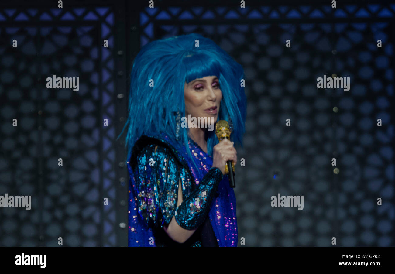 Berlin, Germany. 26th Sep, 2019. Cher sings at the beginning of her ...