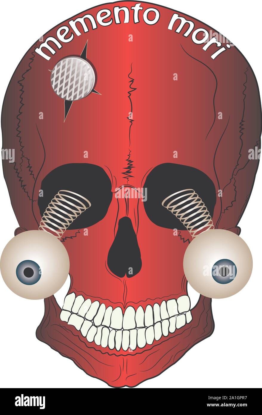 Skull comic vector illustration. skull vector illustration for t-shirt ...