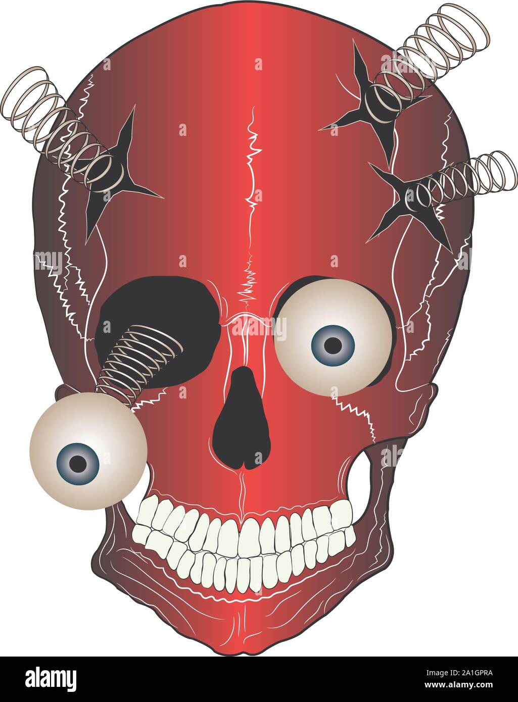 Skull cartoon vector illustration. skull vector illustration for t ...