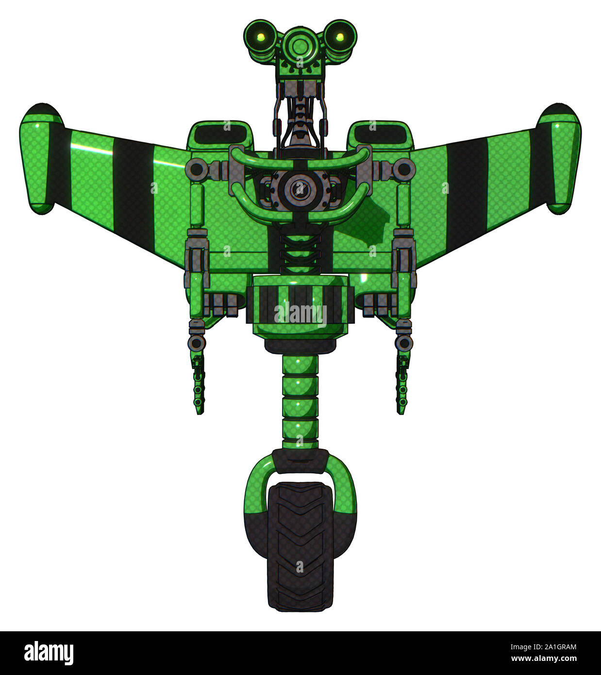 Robot containing elements: dual retro camera head, simple blue ...