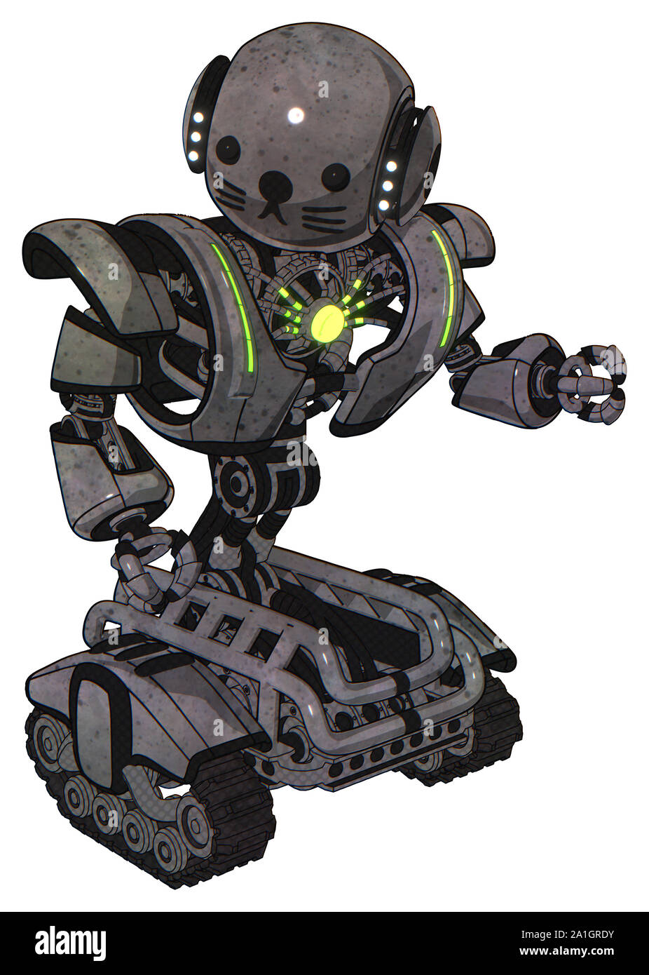 Automaton containing elements: round head, head light gadgets, heavy ...