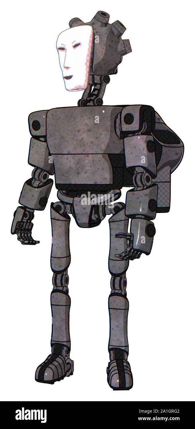 Mech containing elements: humanoid face mask, light chest exoshielding ...