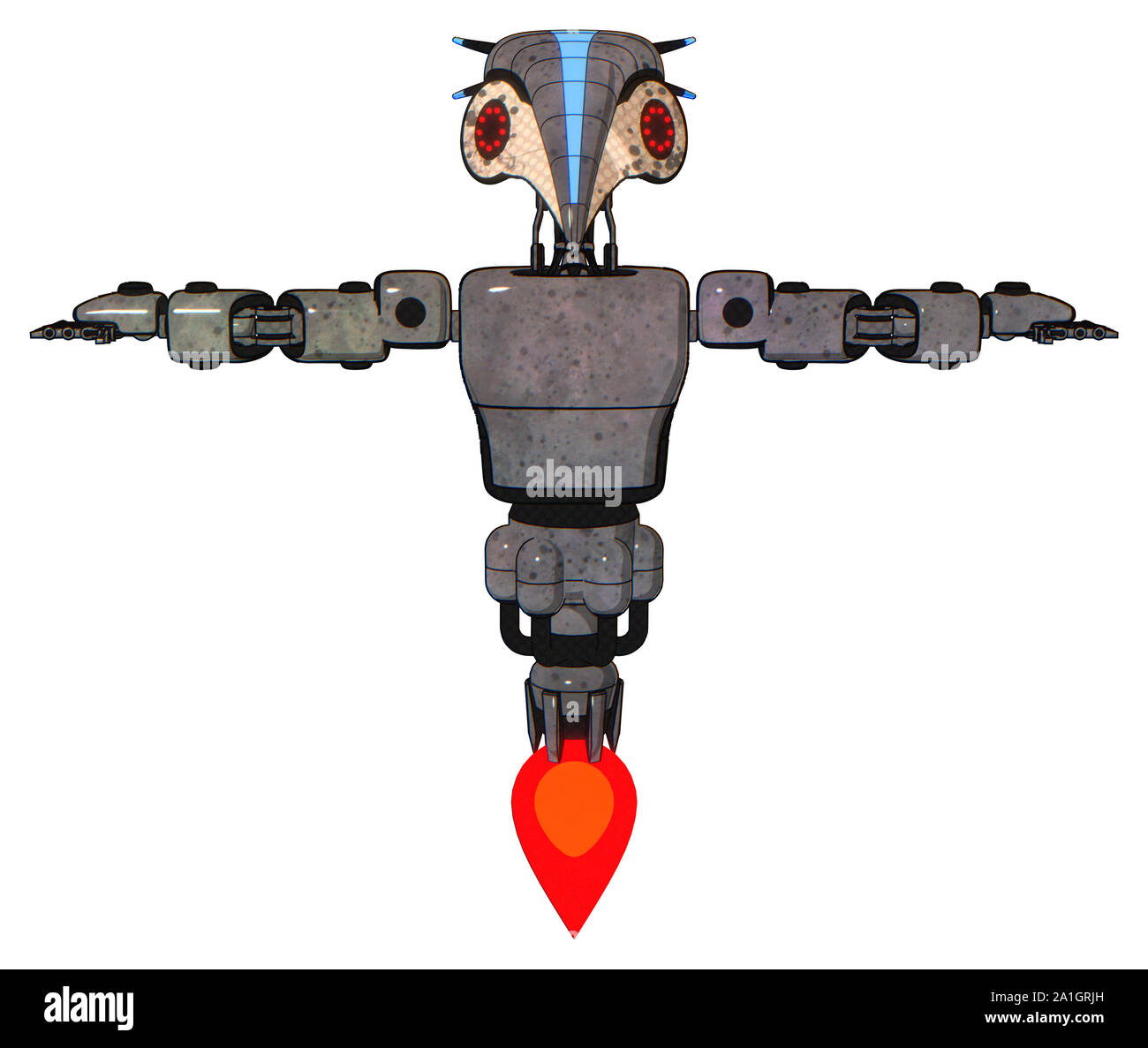 Bot containing elements: bird skull head, red led circle eyes, head ...
