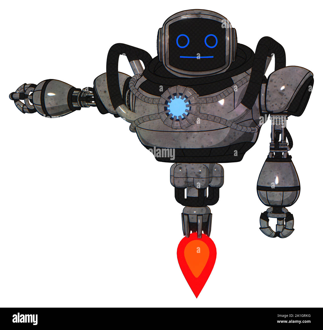 Automaton containing elements: digital display head, blank-faced ...