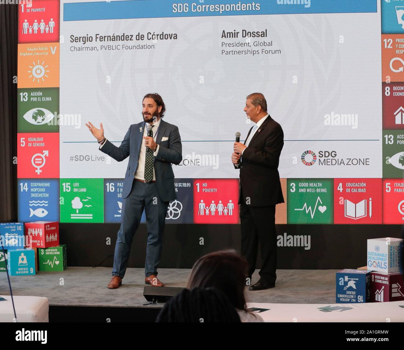 United Nations, New York, USA, September 26, 2019 - Amir Dossal ...