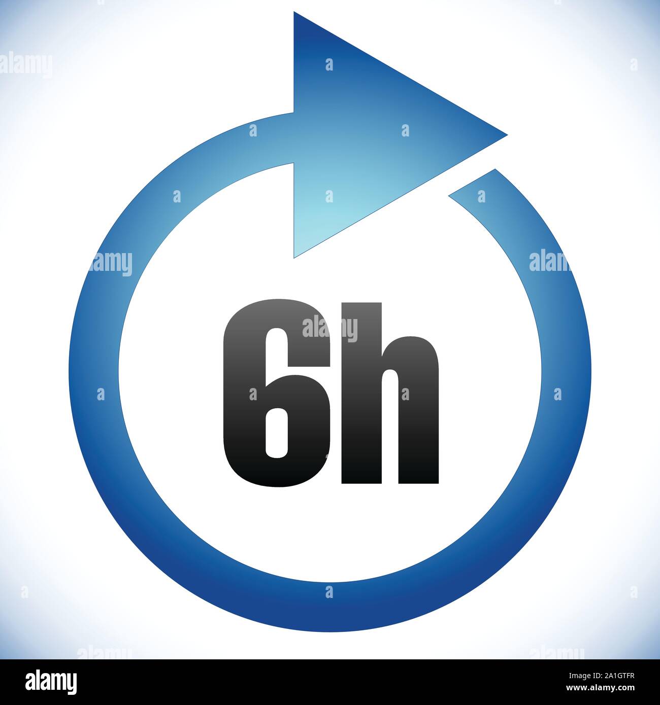 6h Turnaround time (TAT) icon. Interval for processing, return to ...