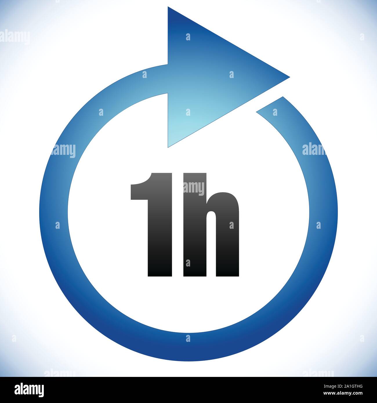 1h Turnaround time (TAT) icon. Interval for processing, return to ...