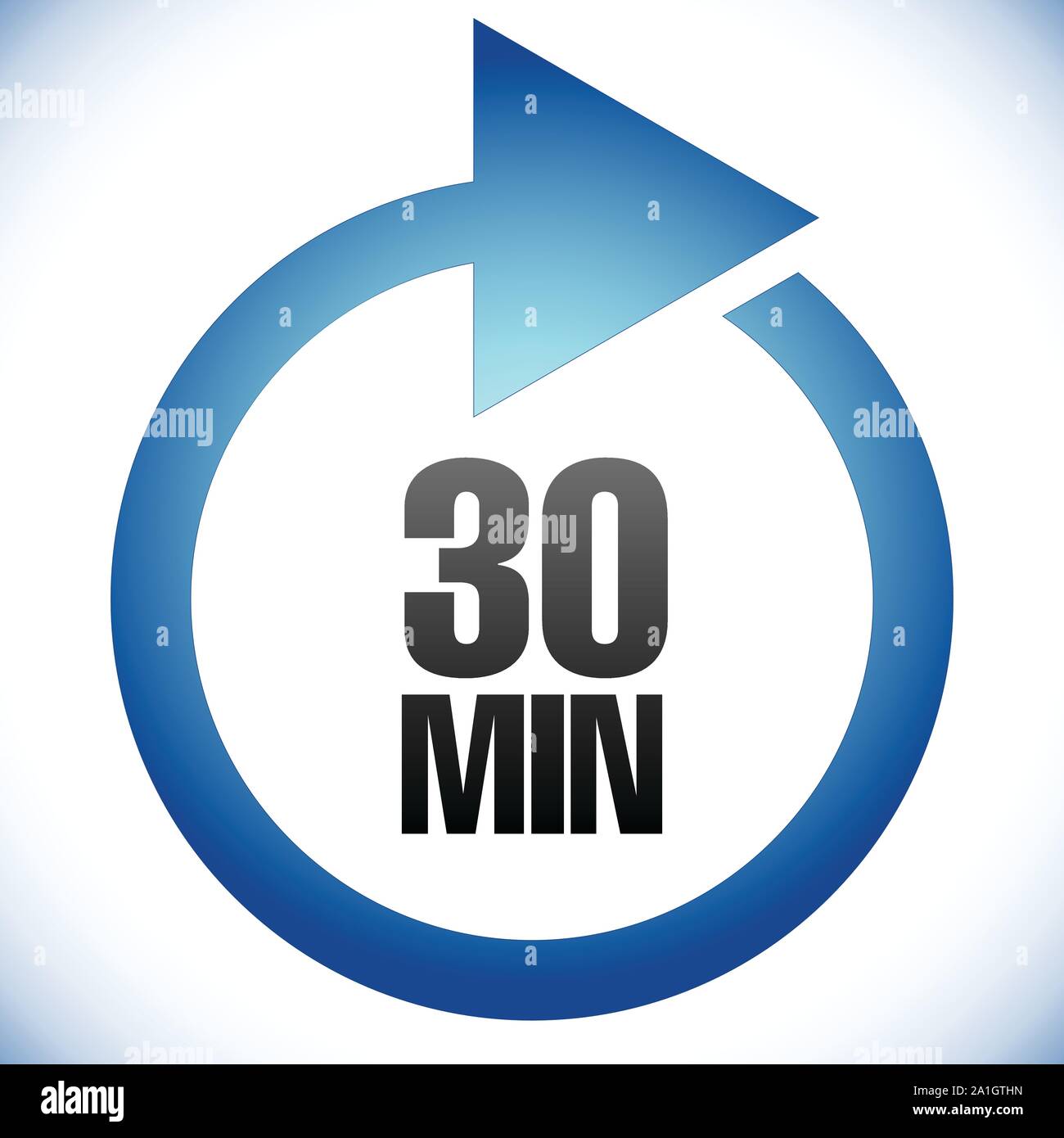 30 minute Turnaround time (TAT) icon. Interval for processing, return ...