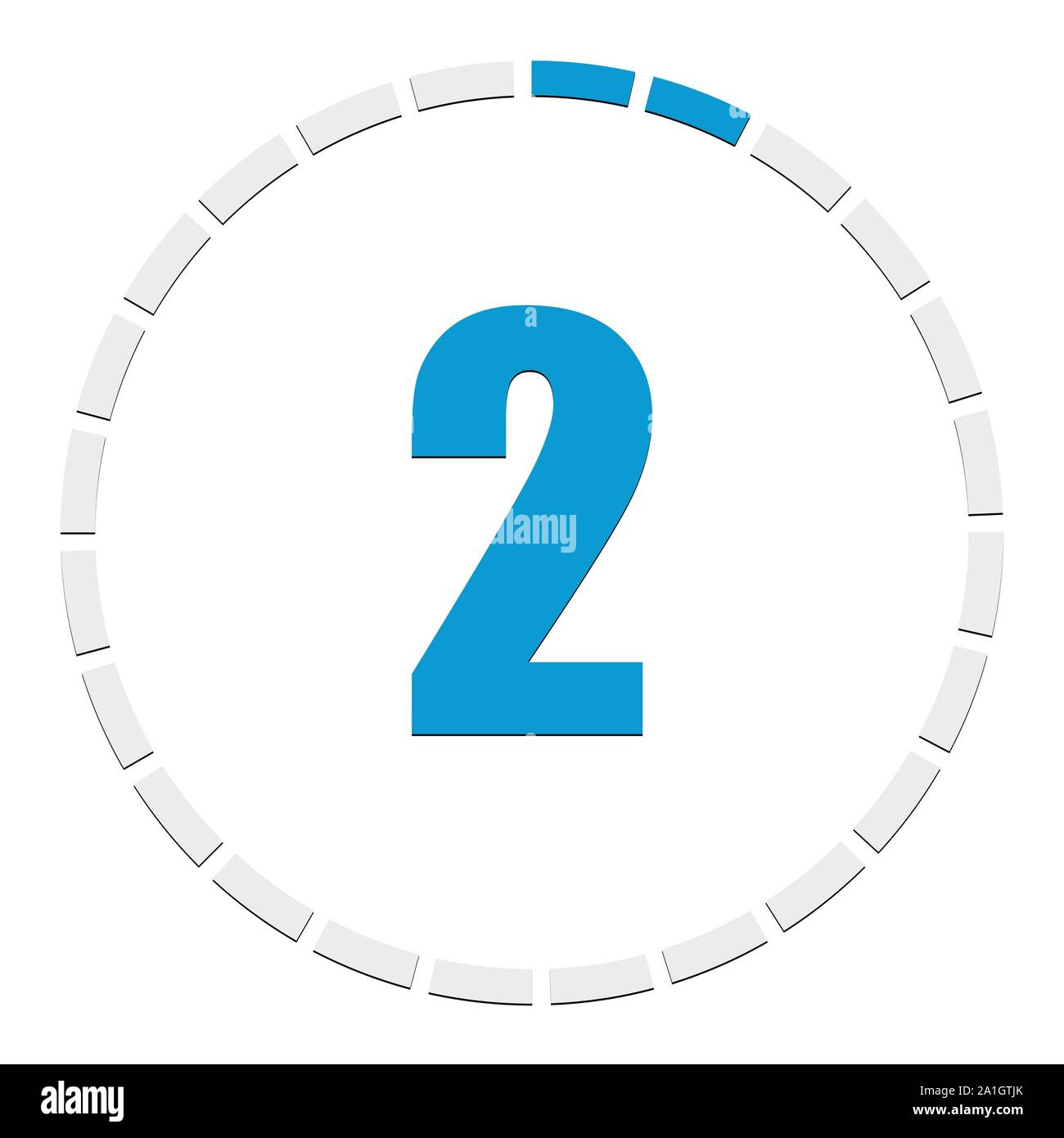 Progress, completion, step indicator. Segmented circle as duration ...