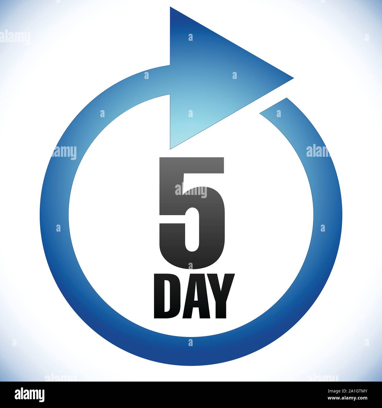 5 day Turnaround time (TAT) icon. Interval for processing, return to ...