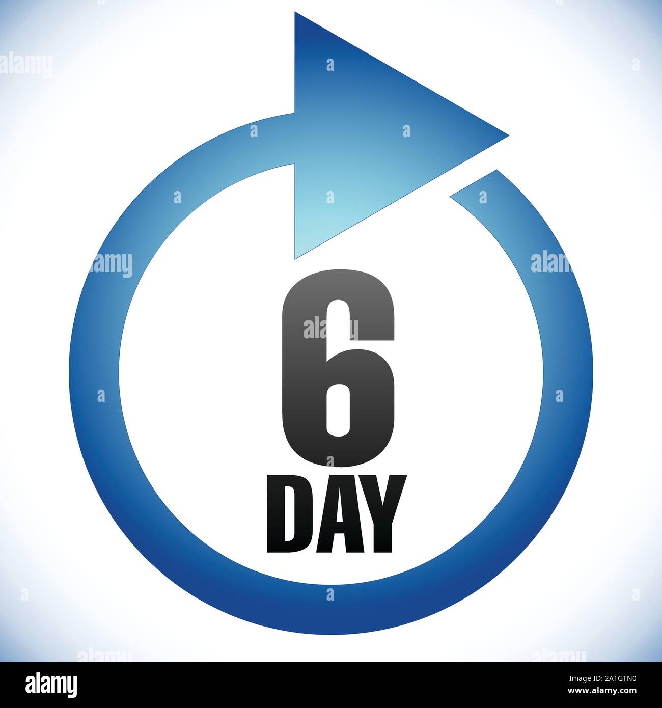 6 day Turnaround time (TAT) icon. Interval for processing, return to ...