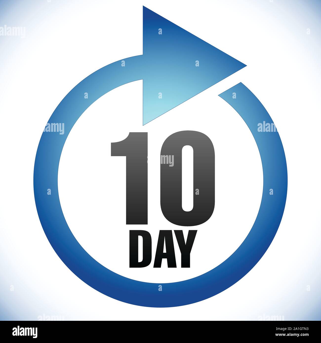 10 day Turnaround time (TAT) icon. Interval for processing, return to ...
