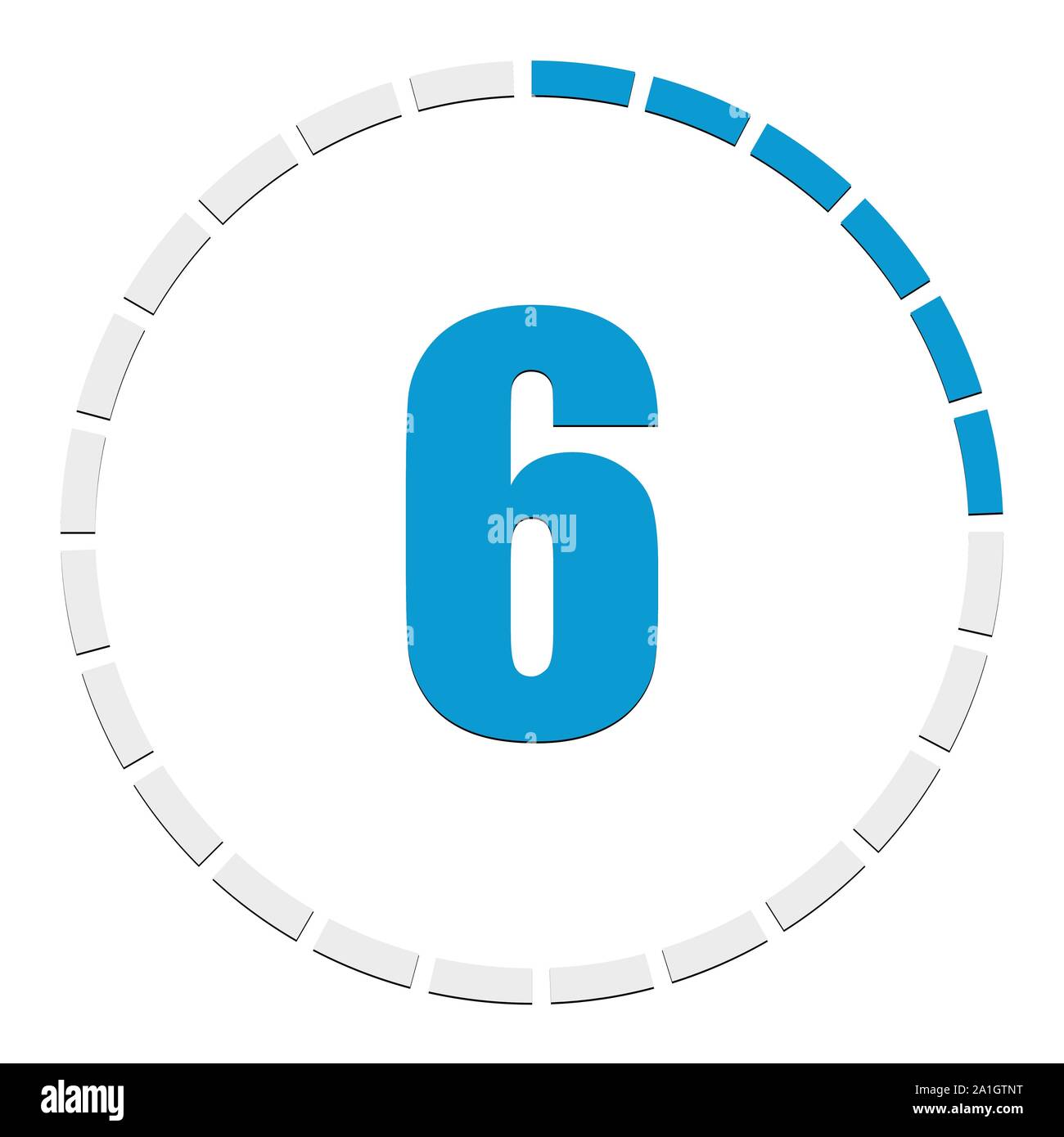 Progress, completion, step indicator. Segmented circle as duration, sequence, steps infographics ...