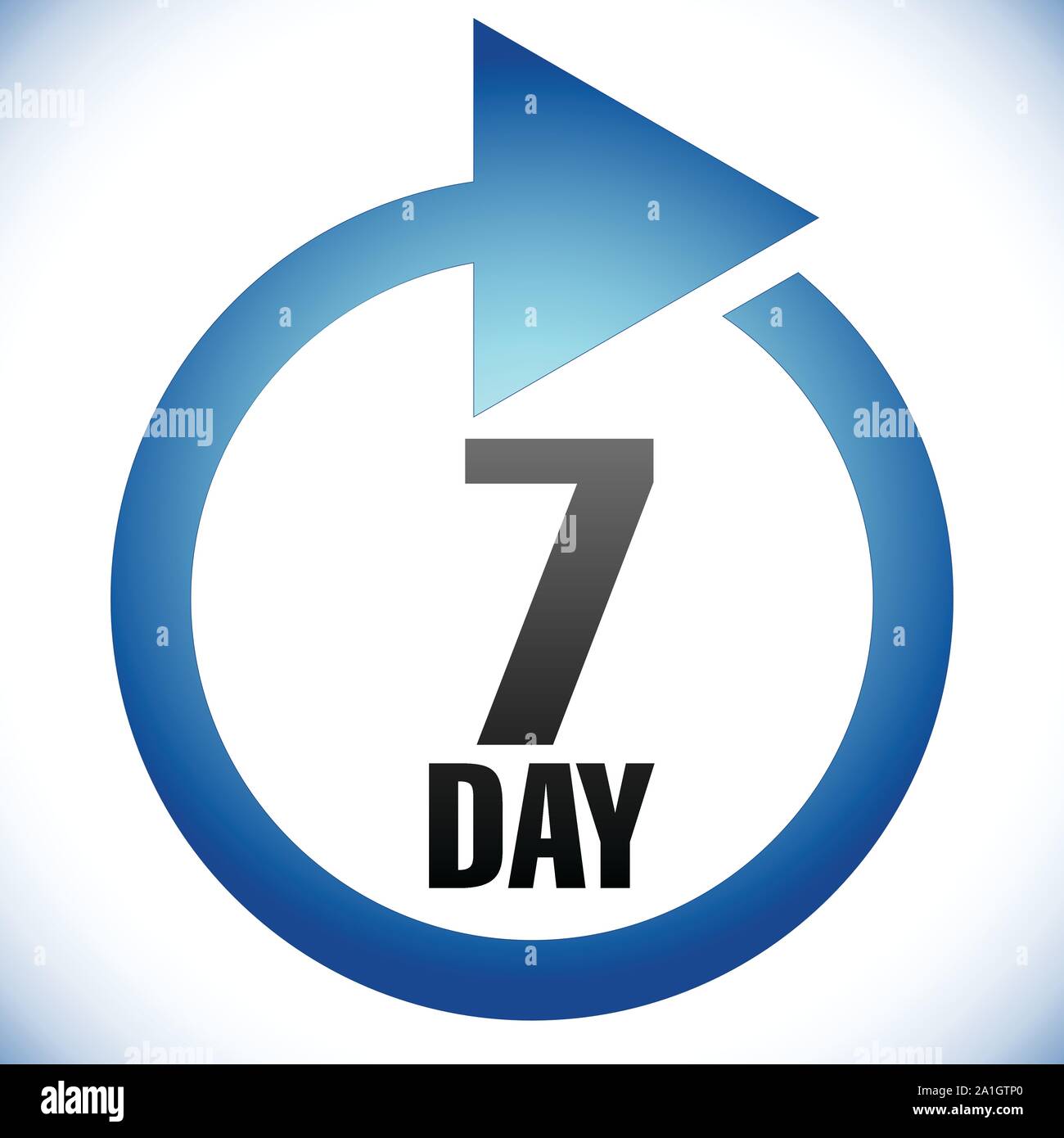 7 day Turnaround time (TAT) icon. Interval for processing, return to ...
