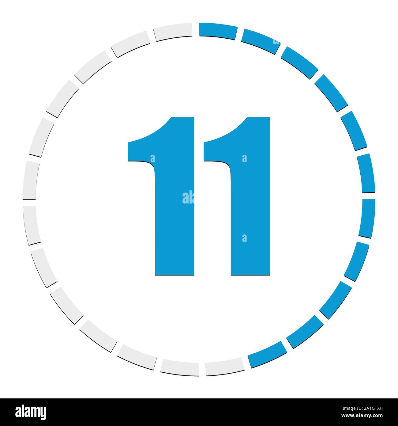 Progress, completion, step indicator. Segmented circle as duration ...