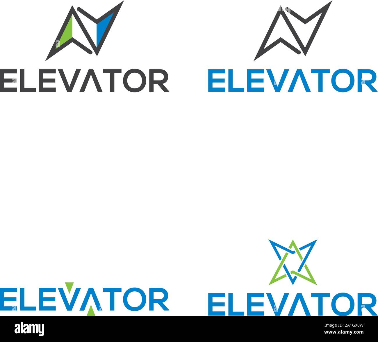 Elevator or lift buttons icon. Simple flat logo of elevator buttons ...