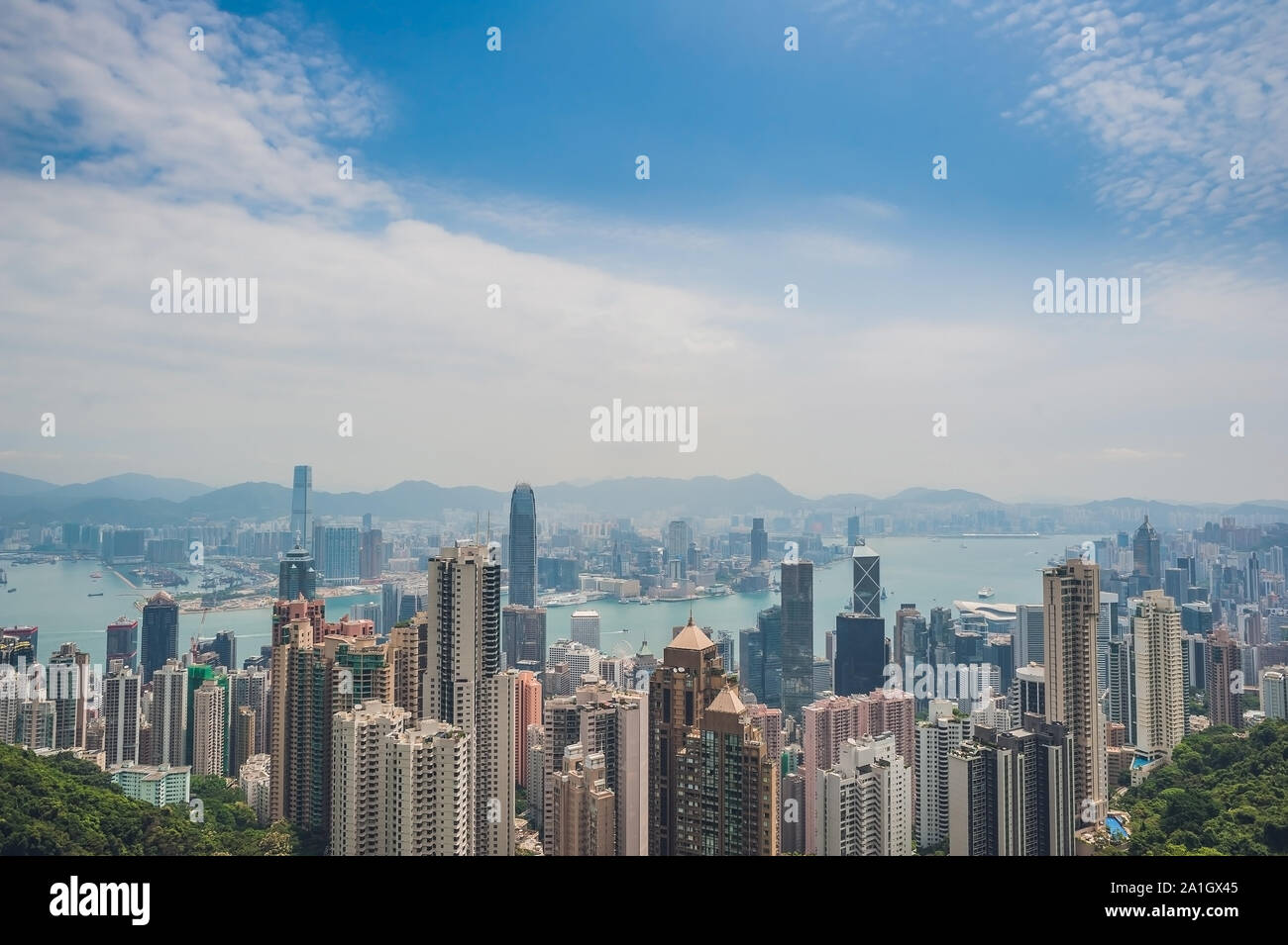 Hong Kong skyline. View from Victoria Peak Stock Photo - Alamy
