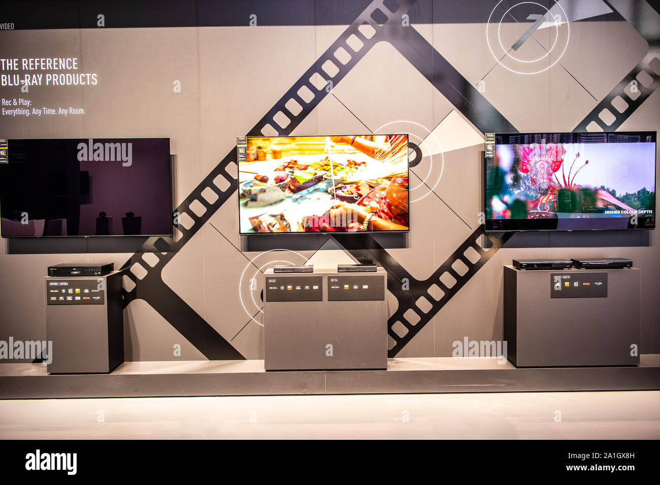 Berlin, Germany, Sep 2019 Panasonic Ultra HD HDR10 Smart OLED Premium ...