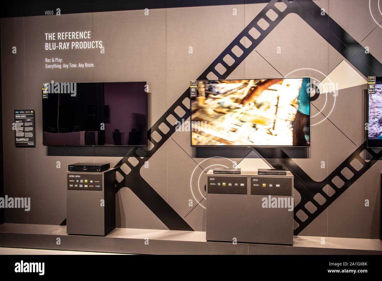 Berlin, Germany, Sep 2019 Panasonic Ultra HD HDR10 Smart OLED Premium ...