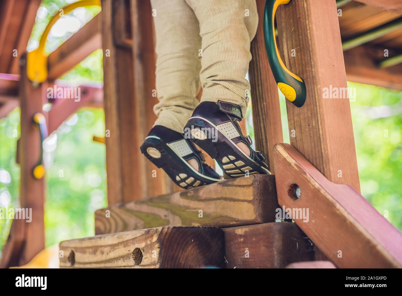 children's orthopedic shoes on the boy's feet. Thomas Heel Stock Photo ...