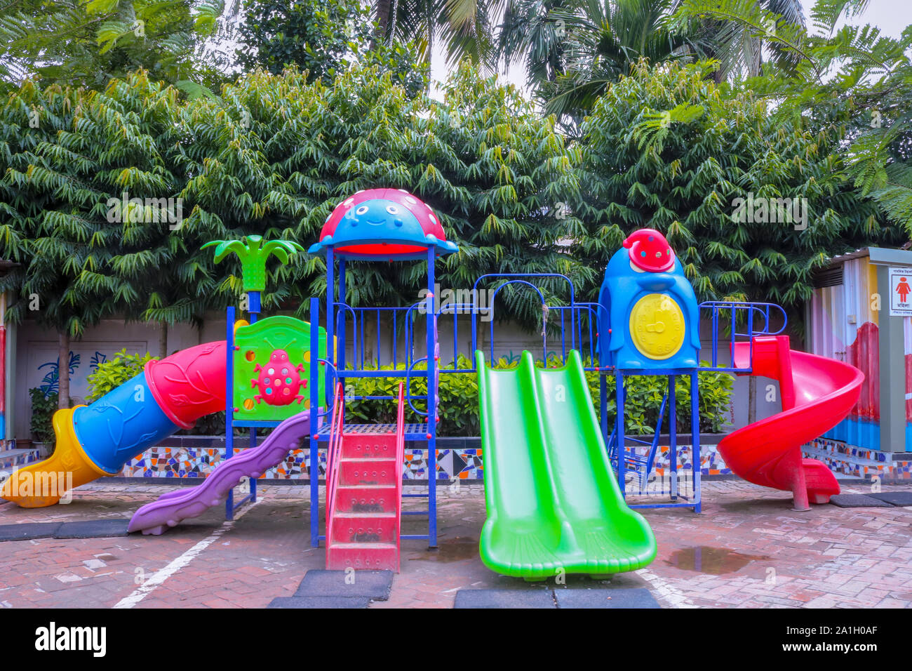 Local Road Side Park And Playground Stock Photo - Alamy