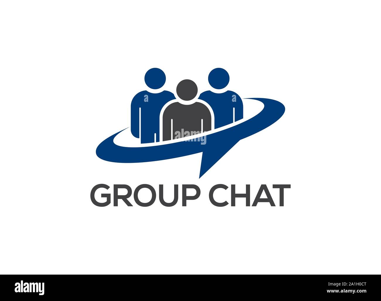 Chat Icon in trendy flat style isolated on grey background. Speech ...