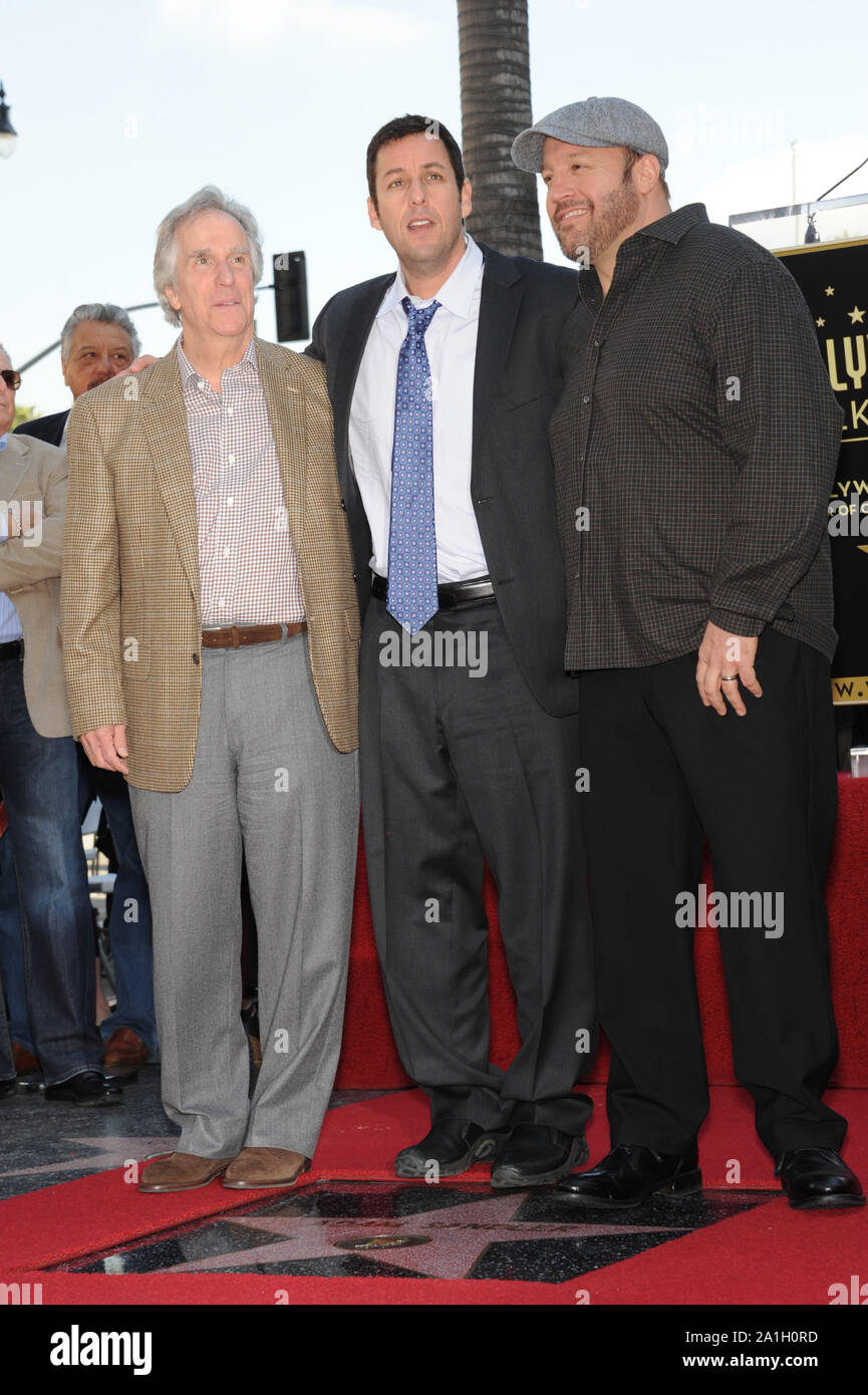 LOS ANGELES, CA. February 01, 2011: Adam Sandler with Henry Winkler ...