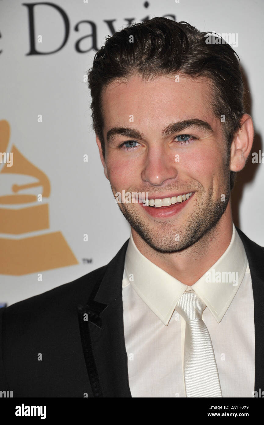 LOS ANGELES, CA. February 12, 2011: Chase Crawford at the 2011 Clive ...