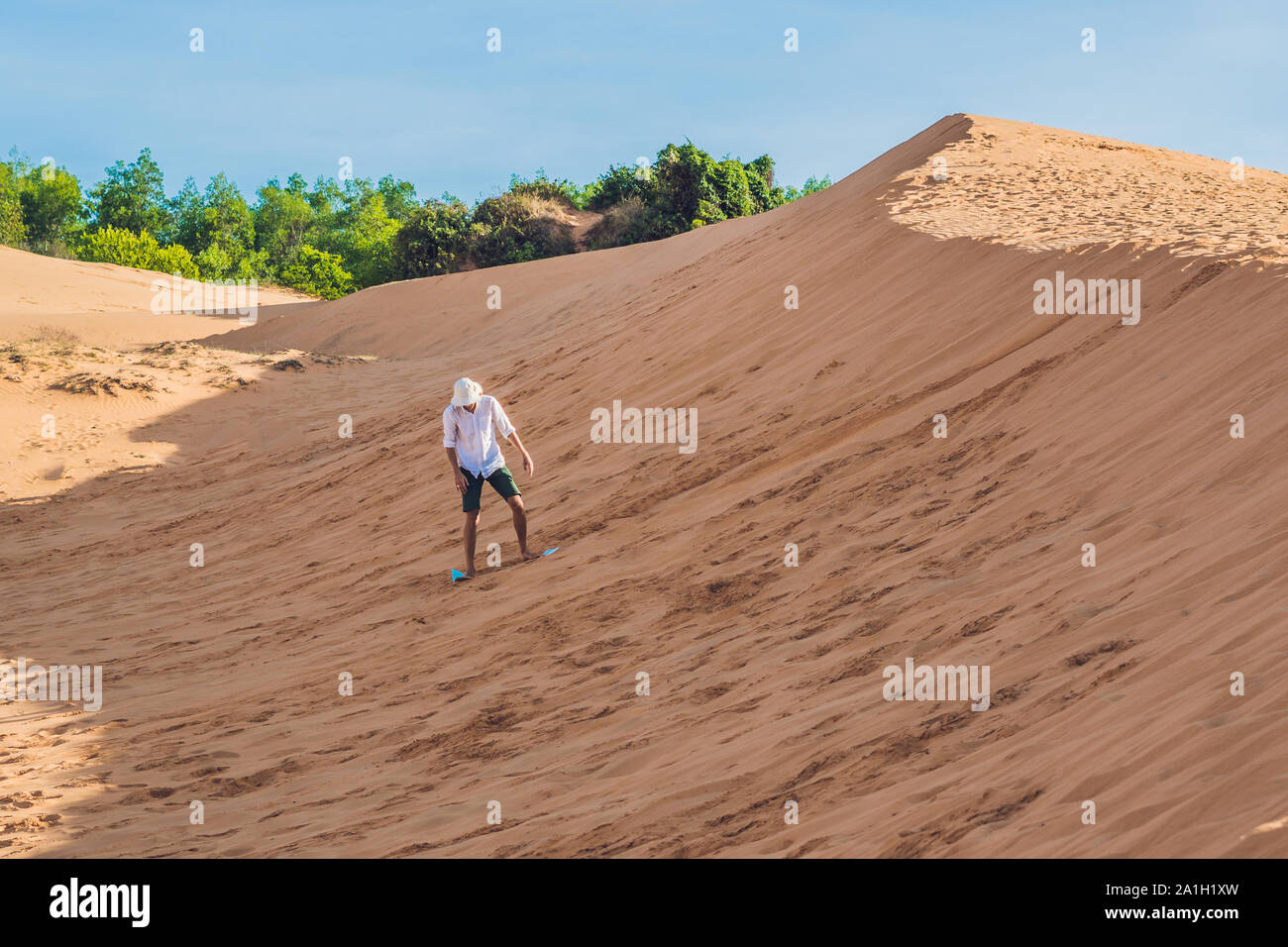 Desert sand boarding dubai hi-res stock photography and images - Alamy