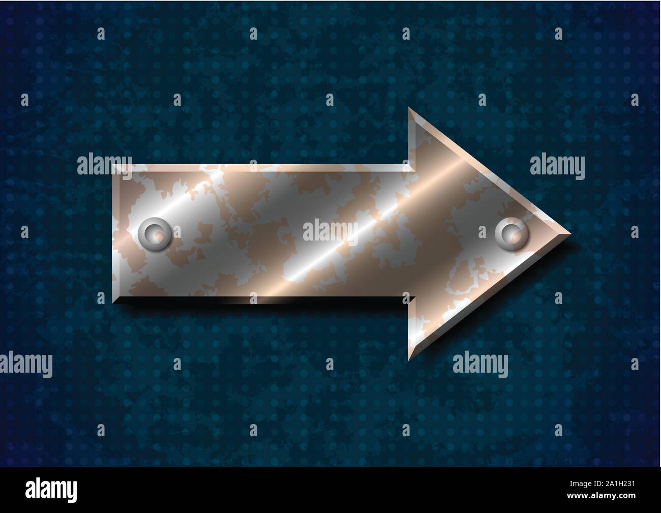 Rusty metal arrow with rivets Stock Vector Image & Art - Alamy
