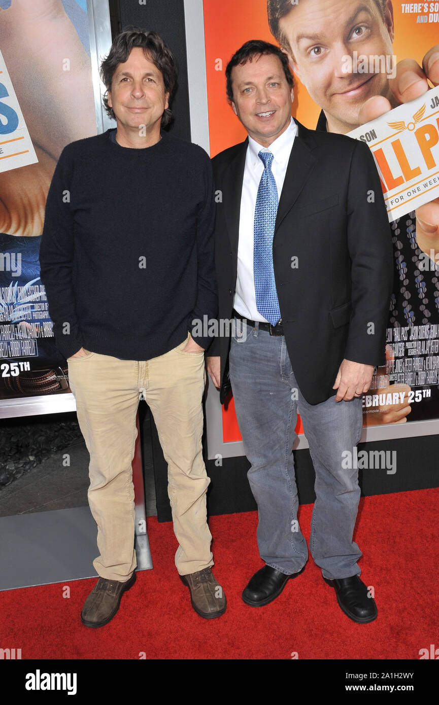 LOS ANGELES, CA. February 23, 2011: Peter Farrelly (left) & Bobby ...