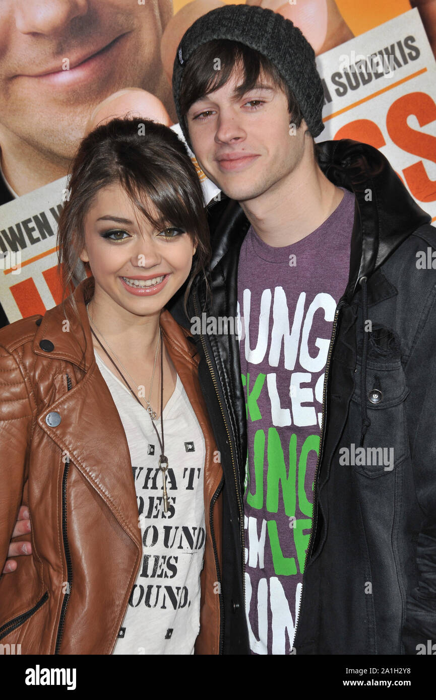LOS ANGELES, CA. February 23, 2011: Sarah Hyland & Matt Prokop at world premiere of "Hall Pass ...