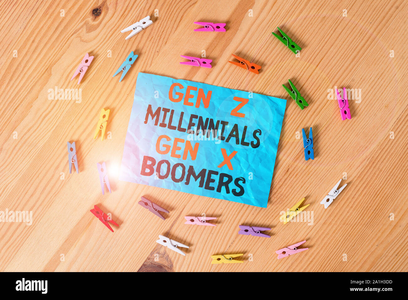 Word writing text Gen Z Millennials Gen X Boomers. Business photo ...