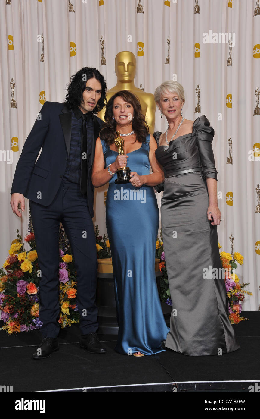 LOS ANGELES, CA. February 27, 2011: Susanne Bier with Russell Brand ...